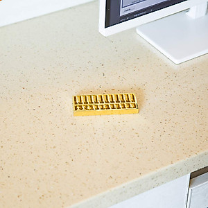 Brass Statu BRABUD Mini Copper Abacus Decoration Chinese Calculator Math Calculating Tool for Kids Adult Collection WQ018