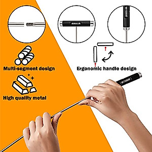 Shotgun Cleaning Kit 12 20 410 - Gauge Caliber 21 in 1 Zippered Compact Portable Case Bronze Brush, Brass Adaptor, Cotton Mop, Cleaning Pick, Patch Holder, Cleaning Patches, Empty Oil Bottle (Black)