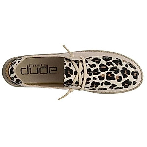 Hey Dude Girl's Wendy Youth Funk Leo Safari Size 2 | Girl’s Shoes | Girl’s Lace Up Loafers | Comfortable & Light-Weight