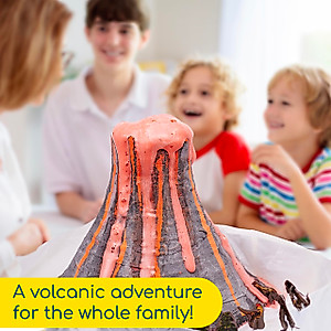 Thames & Kosmos Massive Erupting Volcano STEM Kit | DIY Giant Volcano Model, 1-Foot Tall | Includes Materials for Multiple Eruptions | Explore Volcanoes, Geology, Earth Science | Science Fair Project