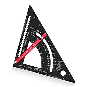 Metal Carpentry Triangle Ruler Square Aluminium Alloy Carpenter Layout Adjustable Combination Rafter Square 7 inch framing Woodworking Square Tool