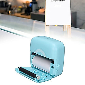 Cosiki Mini Printer, Portable Printer Mini Portable Wireless for Household for Office(Blue)