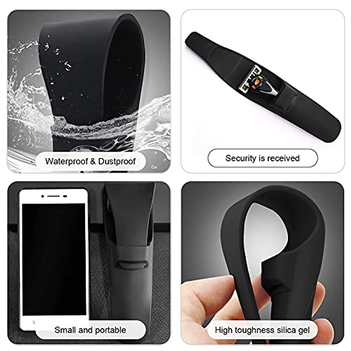 2 Pack Silicone Razor Travel Case for Most Manual Razor Safety Razor Cover Compatible with Gillette Razor Parker Razor Merkur Razor (Blue+Black)