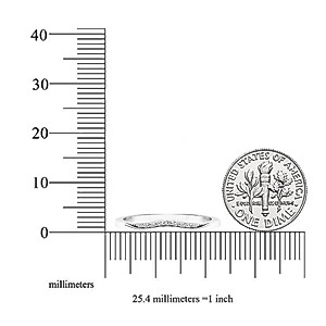 Dazzlingrock Collection 0.05 Carat (ctw) 10K Round Diamond Ladies Anniversary Wedding Band Guard Ring, White Gold, Size 6