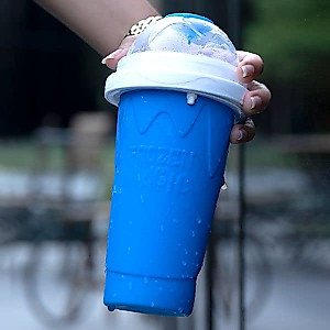 Slushie Maker Cup,Slushy Maker Magic Squeeze Cup Cooling Maker Cup Freeze Mug Milkshake Smoothie Mug,Portable Squeeze Ice Cup for Family