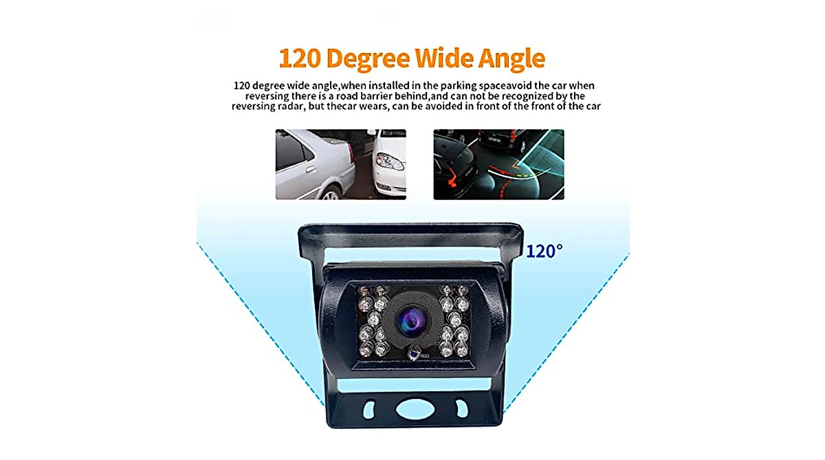 Waterproof IP68 Car Rear View Reverse Backup Camera 18 LED CCD IR Night ...