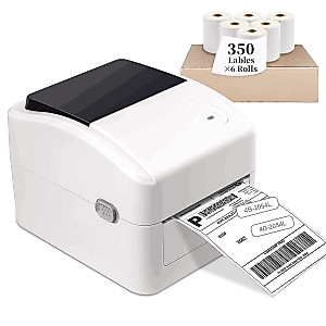 Micmi Shipping Label Printer, Thermal Support Amazon Ebay PayPal Etsy Shopify Shipstation Stamps.com Ups USPS FedEx DHL Support Windows, Roll & Fanfold Thermal Direct Label for Printer 4x6 inch