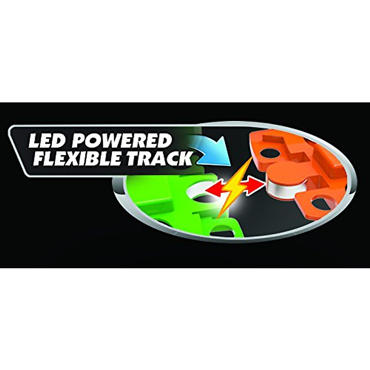 Mindscope LED Laser Tracks by Twister Tracks 12 Feet of Light Up Flexible Track + 1 Light Up Race Car Each Individual Track Piece Contains Lights (Standard Color System)
