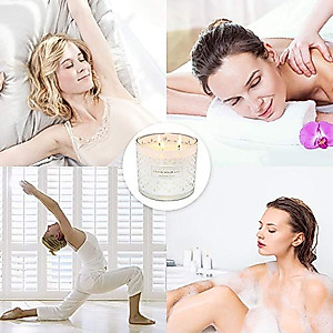 Candles for Home Scented, 3 Pack 3 Wick Large Jar Soy Candle with Lid, 14.5oz Lavender & Berries & Orange Blossom Aromatherapy Candle Gift Set Bath and Body Works Candles