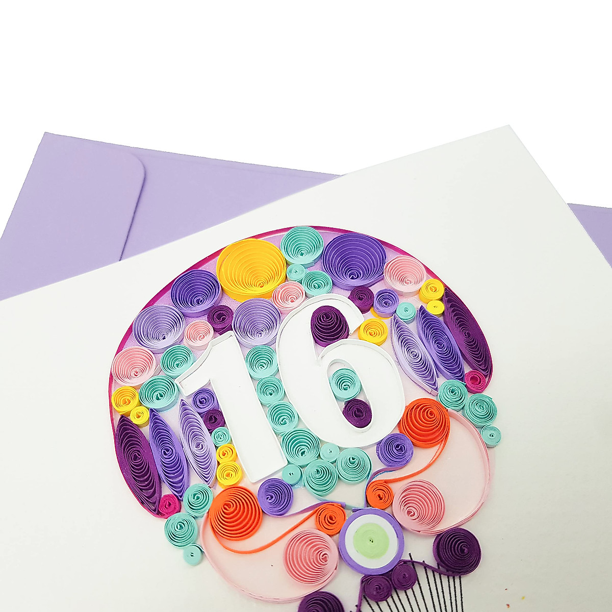 TAMAWire 100th Birthday Quilling Card, Happy Birthday, Blank Inside