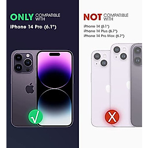 SUPCASE Unicorn Beetle EdgeMag Case for iPhone 14 Pro 6.1", Compatible with MagSafe Slim Frame Clear Protective Case with Built-in Screen Protector (Black)