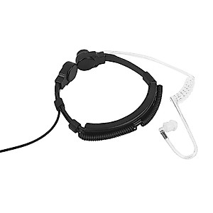 Pdflie 2 Pin M1 Throat Mic Headset with PTT Mic FBI Security Acoustic Tube Earpiece for Motorola Mag One BPR40 CLS1110 CLS1410 CP185 CP200 CP200D DLR1020 DLR1060 DTR650 DTR700 RDM2070D RDU4100 Radios