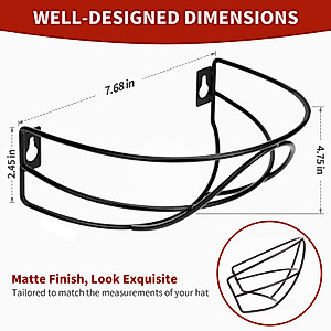 Livelab Hat Rack Wall Mount, [2-Pack] Metal Hat Organizer for Baseball Caps, Hat Storage Cap Holder Up to 30 Hat Hangers for Closet Cap Rack for Bedroom Entryway - Black