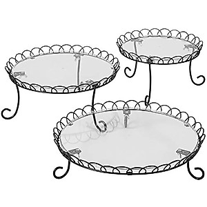 Wilton 3-Tier Customizable Scalloped Dessert and Cake Stand, 13-Inch,Metal