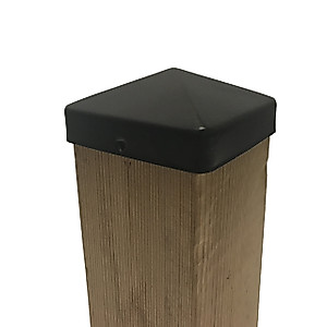 Nuvo Iron US-PCP11BLK US-4x4 Eazy Pyramid Cap, 4" x 4" (Fits Over 4” x 4” Nominal USA retailers Square Posts), Black