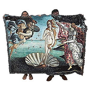 Pure Country Weavers Birth of Venus Blanket by Sandro Botticelli - Fine Art Gift Tapestry Throw Woven from Cotton - Made in The USA (72x54)