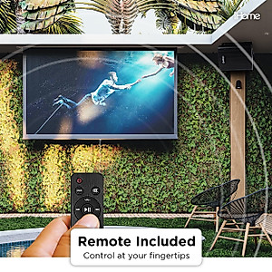 iHome IHSI-W400BT-PR-BLK Bluetooth 4-Inch 100W Weatherproof Speakers, Indoor/Outdoor, Wall/Ceiling Mount, Surround Sound, Pair - Ideal for Home Parties