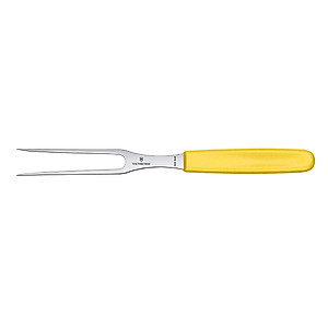 Victorinox 5.2106.15L8B Carving Fork Delicately Carves, Slices and Picks Up Meat Straight Blade in Yellow, 5.9 inches