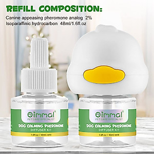 PLSHSBSE Calming Diffuser for Dogs, 2 Pack Dog Calming Diffuser Refills for Replacement, Enhanced Dog Calming Pheromone Diffuser, Dog Calming Diffuser Kit for Dog Anxiety Relief (2x48ml Refills)