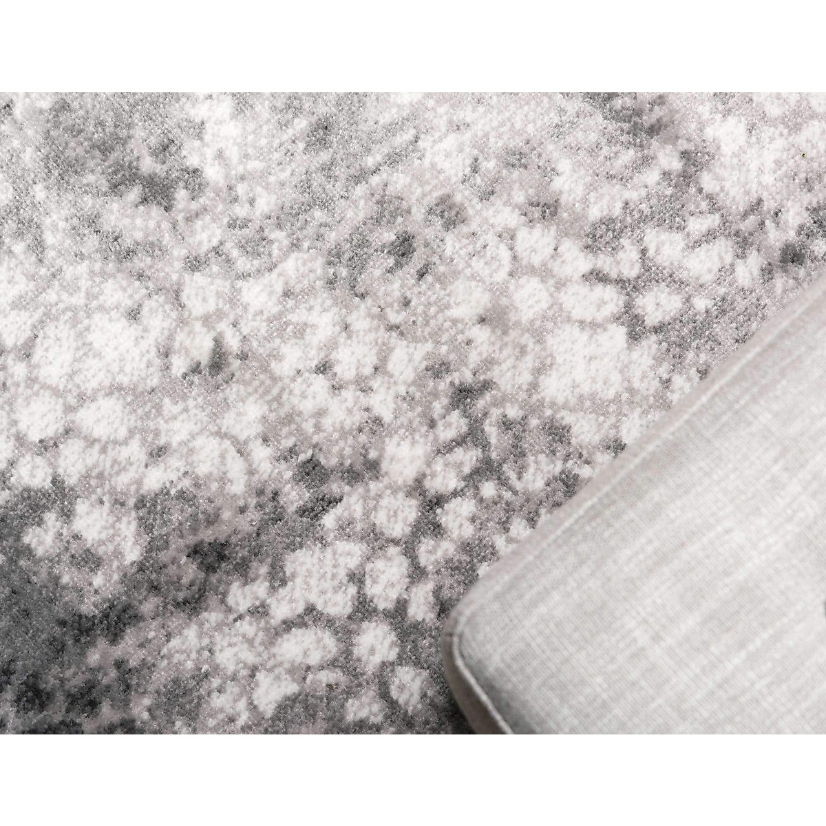 Unique Loom Sofia Collection Area Rug - Larvotto (2'x 6' 7" Runner, Dark Gray/ Ivory)