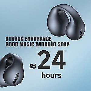 Wireless Ear Clip Bone Conduction Headphones Bluetooth Open Ear Headphones Wireless Ear Clip Bone Conduction Headphones Bluetooth for Cycling Driving Running Sports Workout