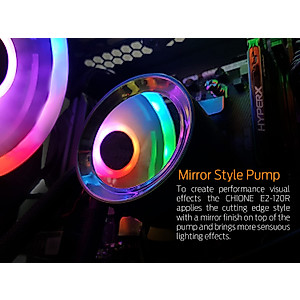 Gamdias CPU Liquid Cooler 240mm RGB for Gaming PC, Computers with 2 PWM Dual Ring RGB Fans, AIO Lighting Cooling Kit, All-in-One CPU Water Cooler with Radiator, Remote and Hub