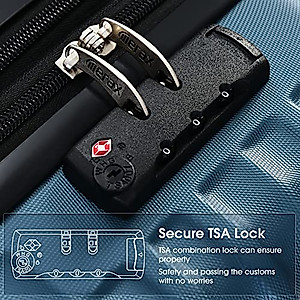 Merax Carry on Luggage Sets of 3 Suitcases with Wheels 20 24 28 Inch Luggage with Spinner Wheels Hard Shell TSA Luggage