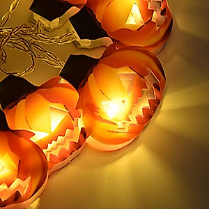 Light String, Simple Installation LED Pumpkin Light Battery Power Supply 10LED for Home for Courtyard for Garden