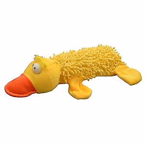 Amazing Pet Products Bottle Shaggy Pet Squeak Toy, Duck