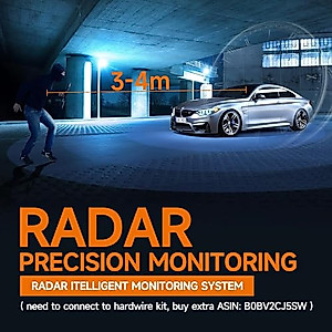 HUPEJOS V7 360° 4 Channel Dash Cam with Type-C Hardwire Kit with Radar Detection