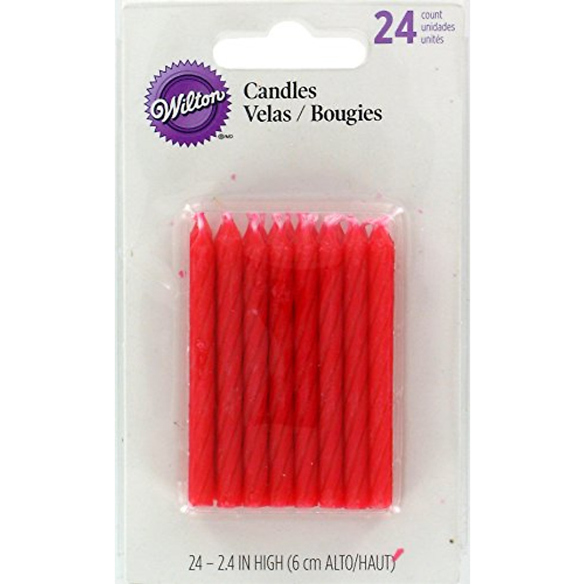 Wilton Celebration Candles, 2.5", red