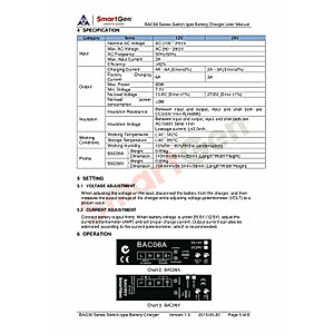 RaeSung Smartgen BAC06A Diesel Generator Battery Charger 24V Intelligent Floating Charger