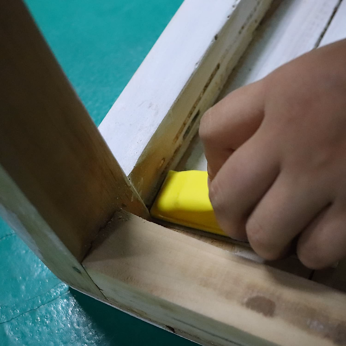 POLIWELL Micro Sanding Tools 3.5” x 1” Detail Sander for Small Projects, Mini Handle Sander Kit+ Sandpaper 40 80 120 180 240 400 600 Grit for Crafts Wood Finishing Tight Narrow Spaces, 120 PCS