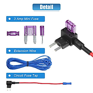 X AUTOHAUX Car Add an Amp Amplifier Adapter Interface to Radio System for Chevrolet Silverado 2007-2013 with Blue Extension Wire Fuse
