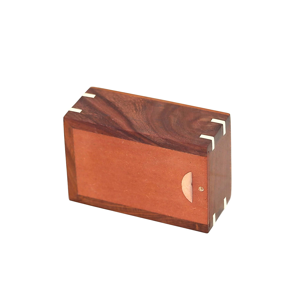 SUPER QUALITY HANDICRAFTS INDIA Wooden Brass Paw Print Urns For Pet Ashes | Wood Cremation Urns For Cat and Dog Ashes | Decorative Urns | Funeral Urns | Keepsake Box