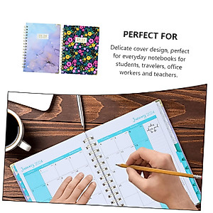 NUOBESTY 2pcs Carnes Para Estufa Student Notebook Note Pads Work Note Book Teacher Lesson Planner 2023-2024 Household Weekly Planner Write a Book Coil Book Office Course