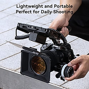 SMALLRIG Mini Matte Box for Mirrorless DSLR Cameras Compatible with 67mm/72mm/77mm/82mm/95mm Lenses - 3196