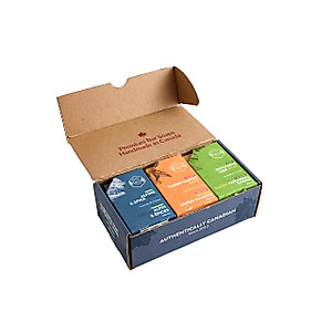 Crate 61, Handmade in Canada, Plant Based Cold Process Natural Bar Soap, With Premium Essential Oils, Dry Skin, Pack of 6 (For Him)