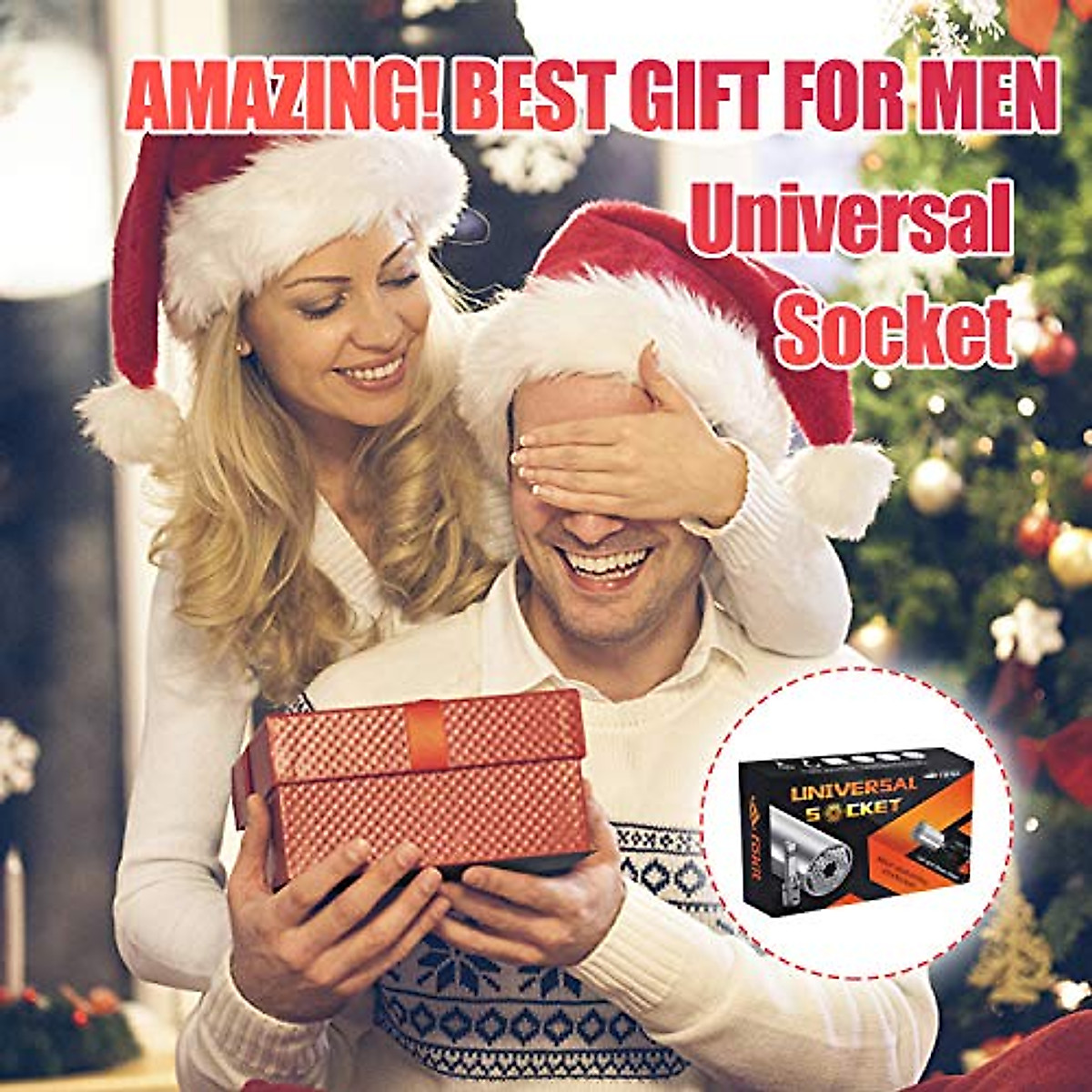 Universal Socket tools Gifts for Men - Socket Grip Tool Sets with Power Drill Adapter, Unique Gadgets Handy DIY Multitools for Men, Stocking Stuffers Gifts for Men/Husband/Boyfriends/Women(7-19mm)