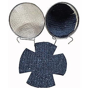 Mcage Lot of 2 Galvanized Steel Bird Canary Finch Wire Nests with Cage Hook Include Soft Felt Pads