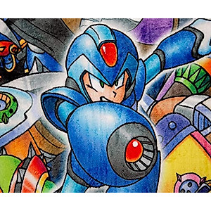 Mega Man X Fleece Throw Blanket | Plush Soft Polyester Cover For Sofa and Bed, Cozy Home Decor, Luxury Room Essentials | Capcom Video Game Gifts For Adults and Kids | 45 x 60 Inches