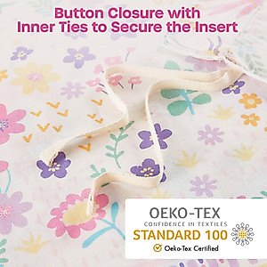 Urban Habitat Kids Queen Duvet Cover Set, Favorite Jungle Animals Fun Safari Adventures, BCI Cotton Comforter, All Sasons Bedding Reversible Duvet Cover, Sham & Pillow, Lulu, Full/Queen Purple 4 Piece