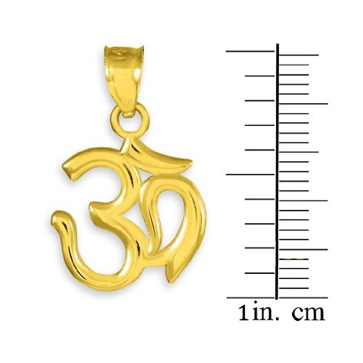 14k Gold Hindu Meditation Charm Yoga"Om" (Aum) Pendant