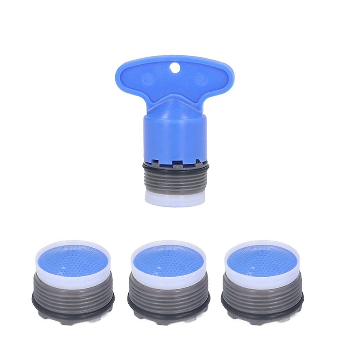 4Pcs .5mm Faucet Insert Filter Aerator Restrictor with Removal Wrench Water Saving Faucet Replacement Faucet Parts