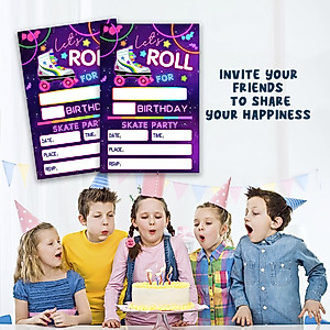 Neon Glow In The Dark Party Invitation, Glow Birthday Invitation, Rainbow Stars Space Birthday, 20 Invitations and Envelopes, Birthday party Invitations, Birthday Party Supplies.(070) (069)