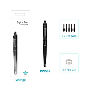 HUION PW507 Battery-Free Stylus for Huion Kamvas PRO 12, Kamvas PRO 13,Kamvas Pro 16, Kamvas 16 and Kamvas 20 Graphics Drawing Monitor