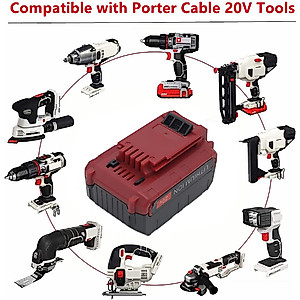 BTMKS 4.0Ah 20V MAX Lithium Battery Replacement for Porter Cable 20V Battery PCC682L PCC681L PCC680L PCC685LP PCC601 20 Volt MAX Cordless Drill Tools Battery