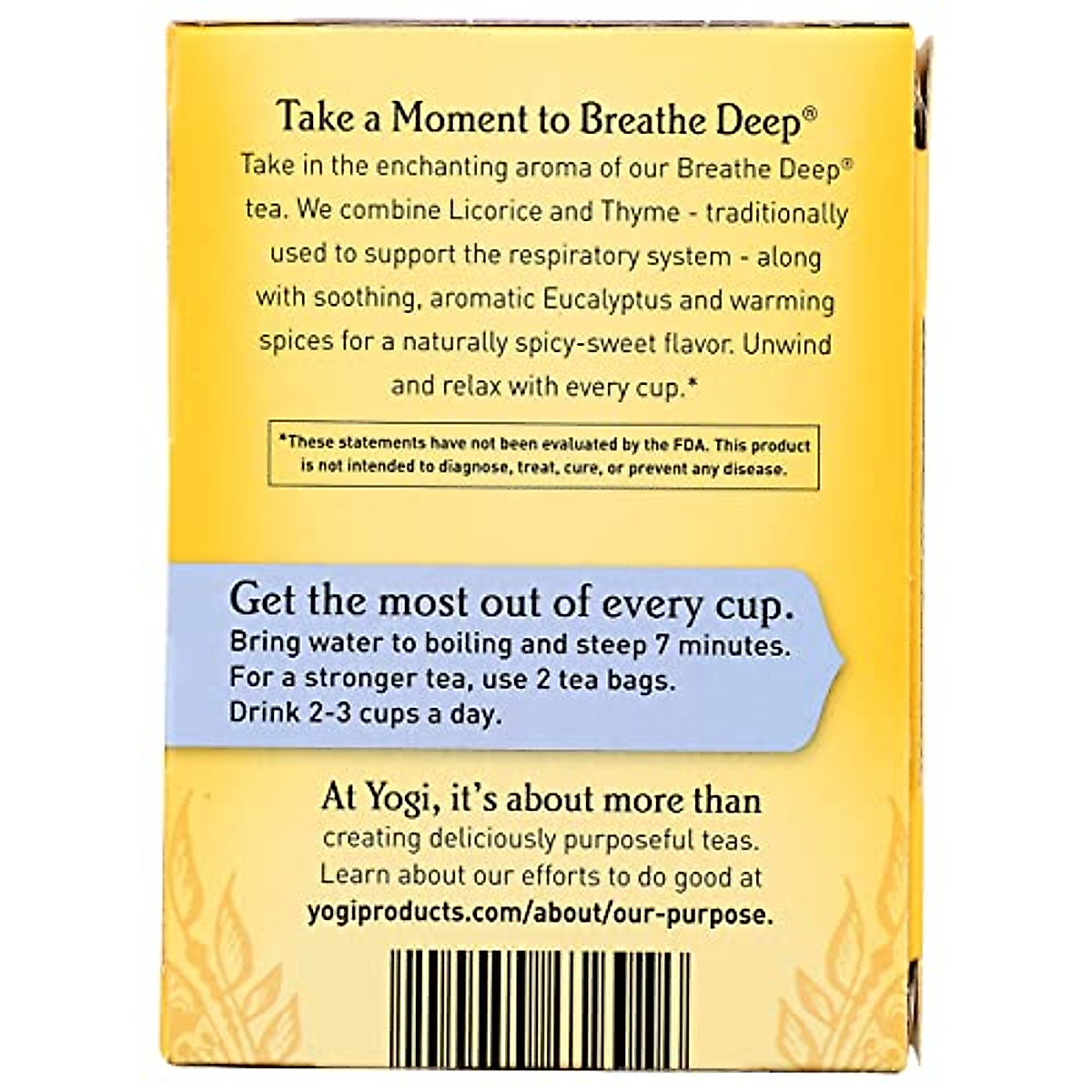 Yogi Tea, Breathe Deep, 16 Count