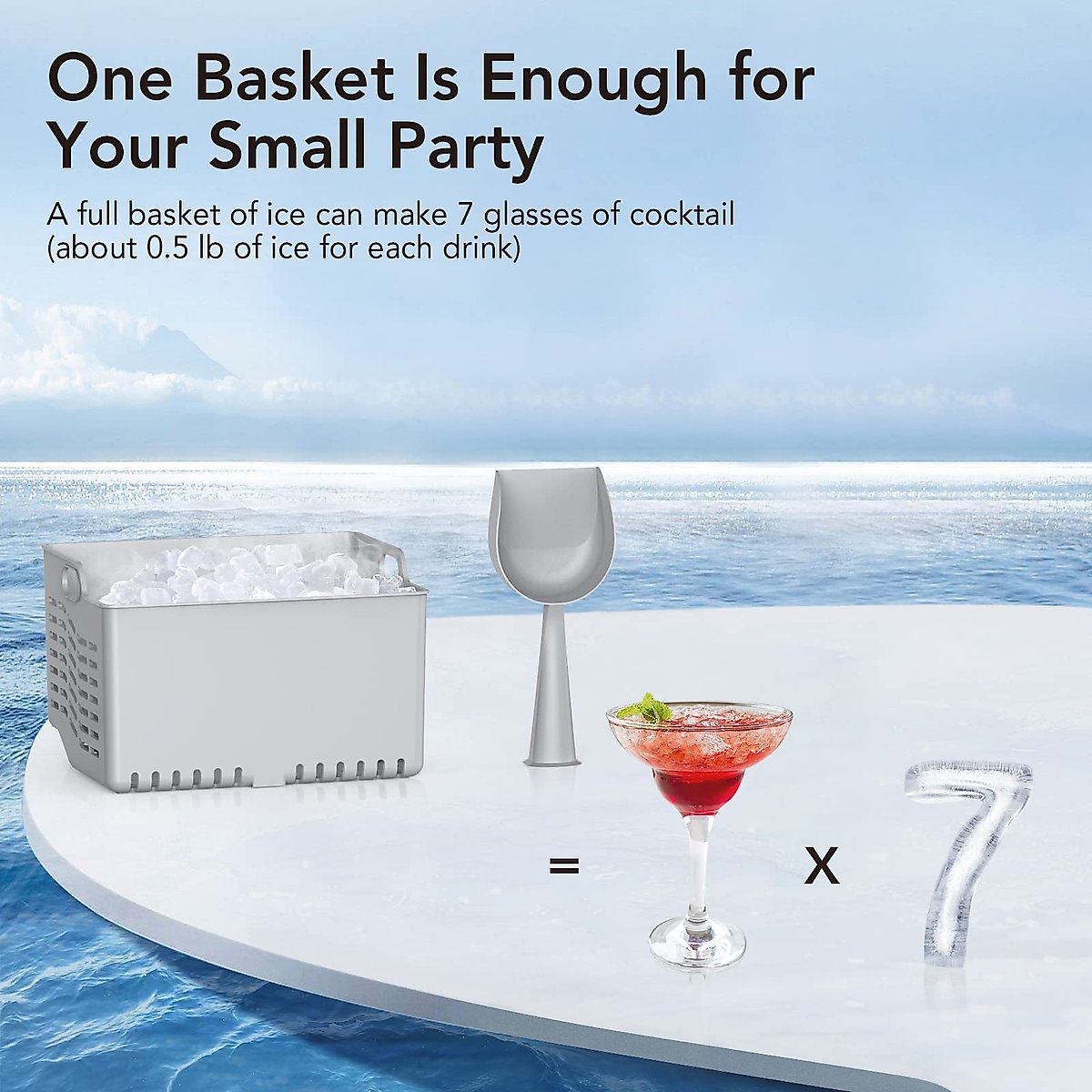 Zstar Nugget Ice Maker, Stainless Steel Countertop Ice Machine with 44Lbs/24H Output, Crunchy Sonic Ice Maker Machine, Self-Cleaning Portable Ice Maker with Freestanding Ice Scoop for Home,Office,Bar