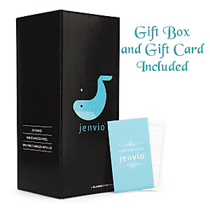 JENVIO New US Citizen Gifts 2024 | 20oz Steel Travel Tumbler for Coffee or Cold Drinks 2 Lids 2 Straws and Gift Box and Card | American Flag Citizenship Congratulations Mug Valentine's